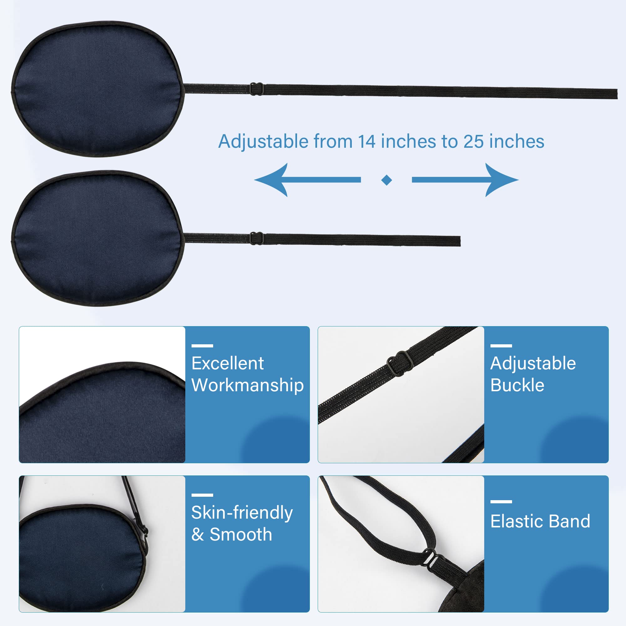 Snapklik.com : WSERE 3 Pieces Elastic Soft Silk Eye Patches For Adults ...