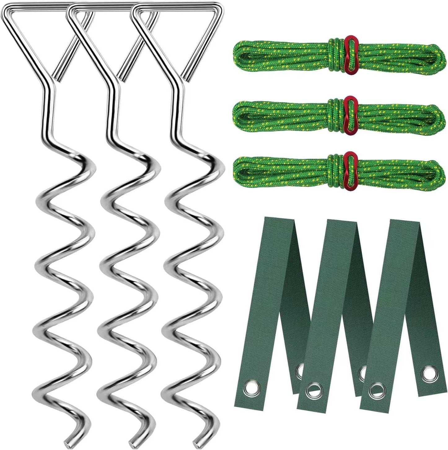 Amazon.com : Heavy Duty Tree Stakes - Tree Anchor Kit with 3 Strong ...