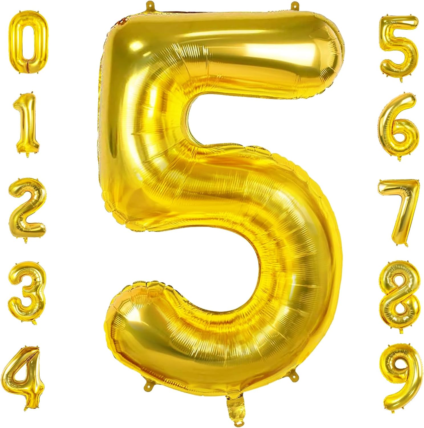 Amazon.com: Number 5 Balloons for 5th Birthday Party Decorations, 0-100 ...