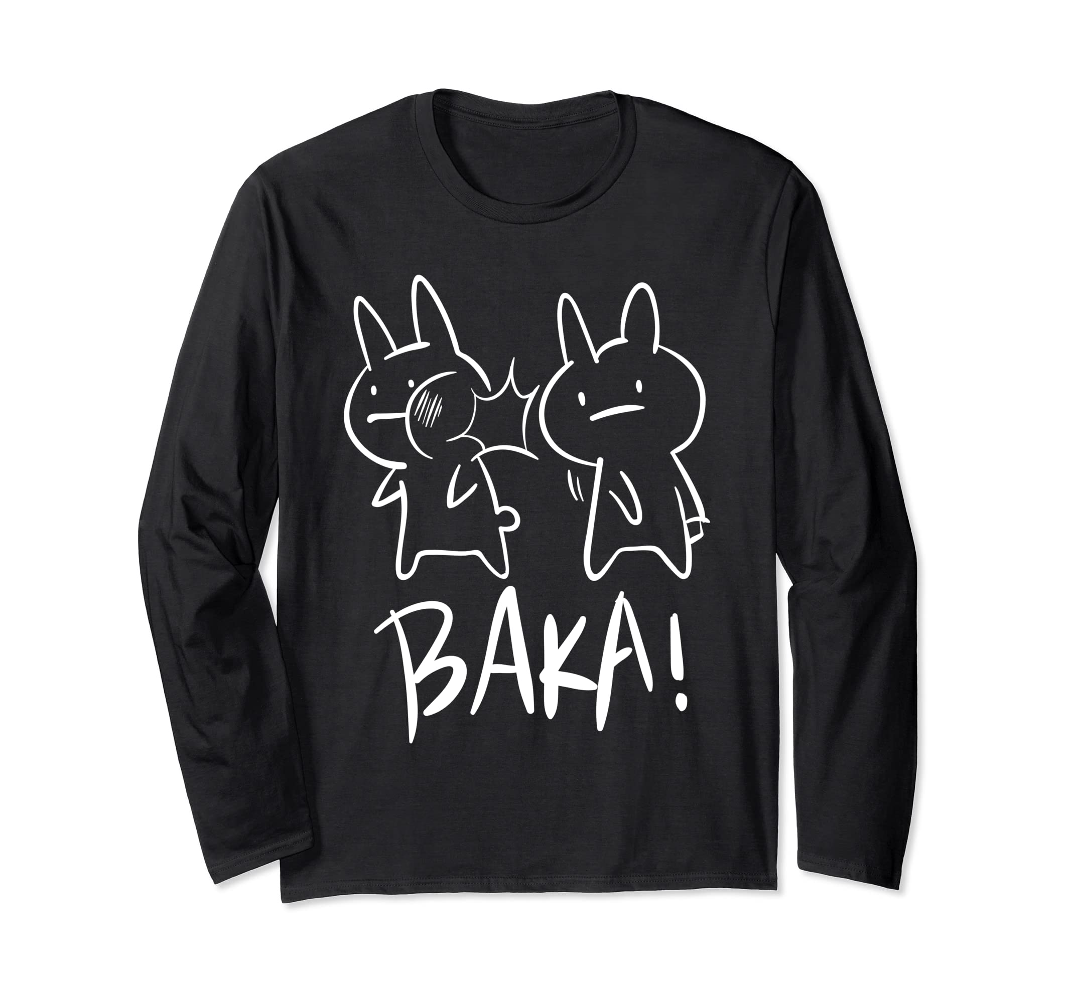 Amazon.com: Baka Anime and Manga Rabbit Kawaii Long Sleeve T-Shirt ...