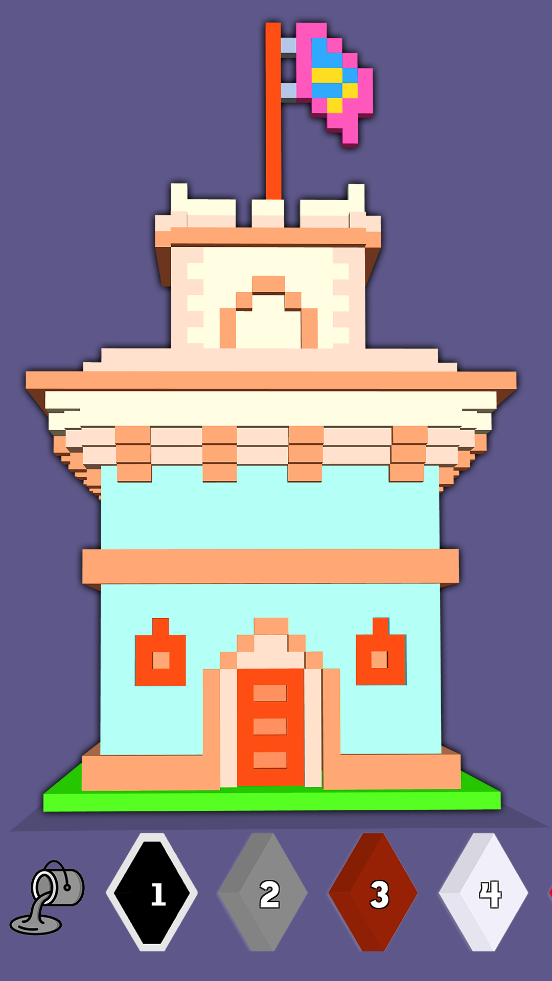 Castle 3D Color By Number - Voxel Coloring Book - App on Amazon Appstore