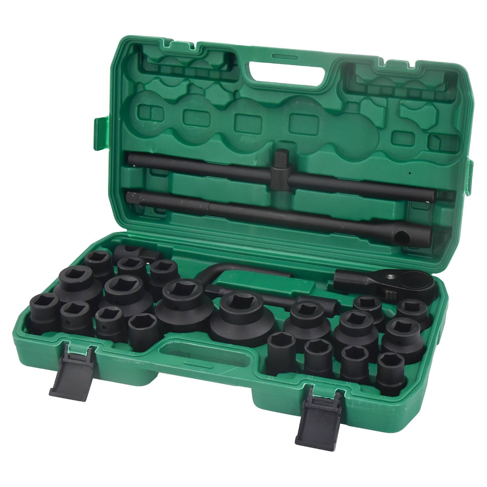 Amazon.com: LCyindu 3/4 Inch and 1-Inch Drive Socket Set,26-Piece ...