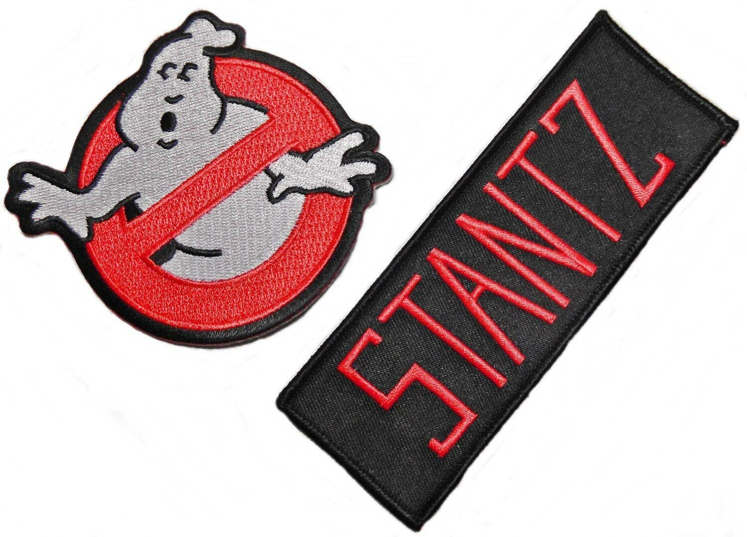 Amazon.com: Ghostbusters No-Ghost Logo and Stantz Name Set of 2 Iron On ...
