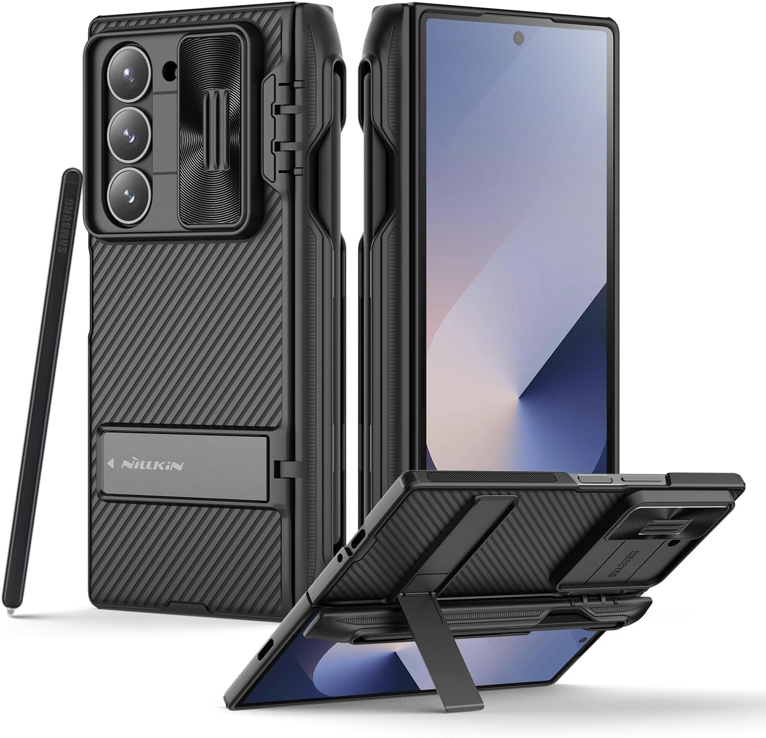 Amazon.com: Nillkin Samsung Galaxy Z Fold 6 Case with S Pen Holder ...