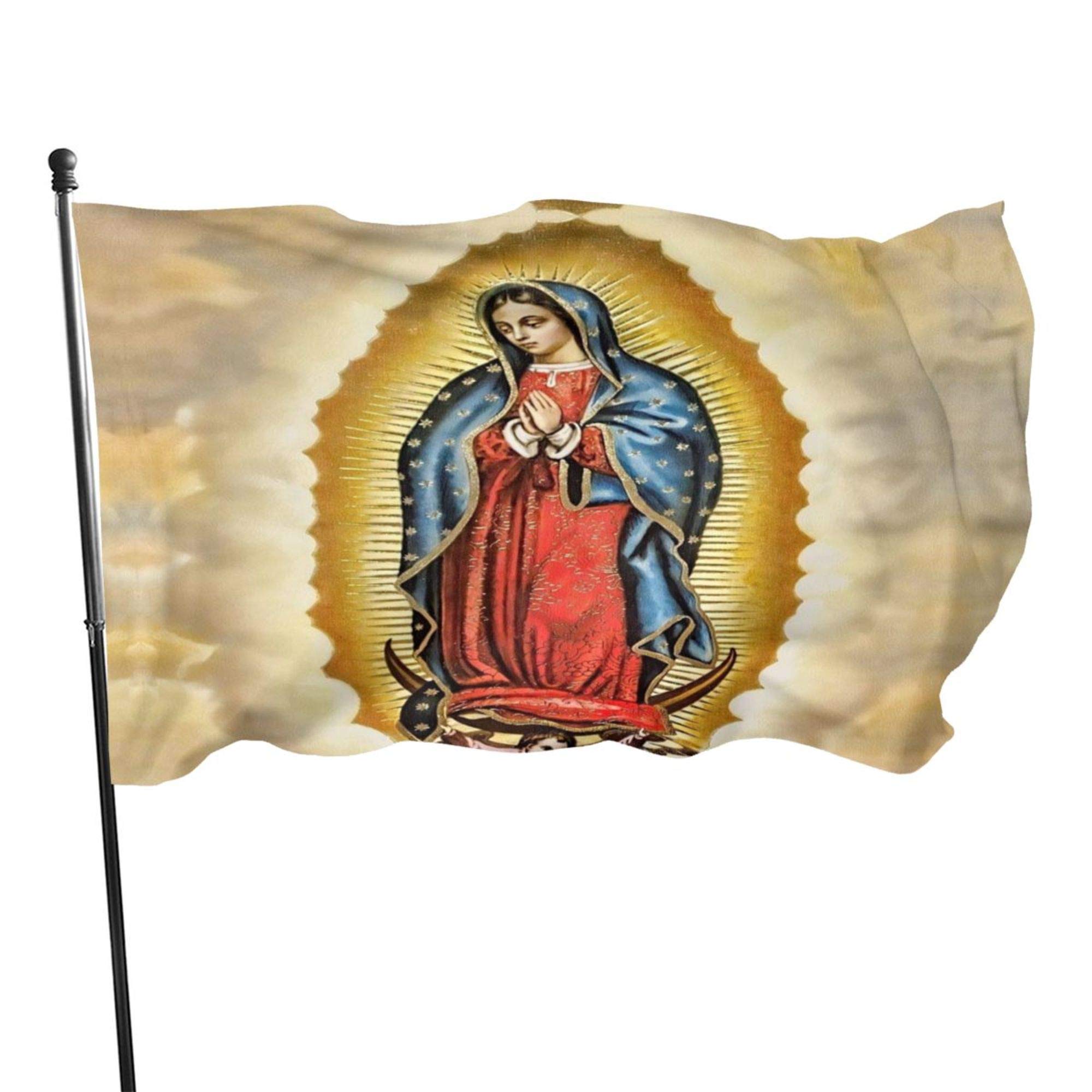 Mexikanische Flagge Jungfrau Maria