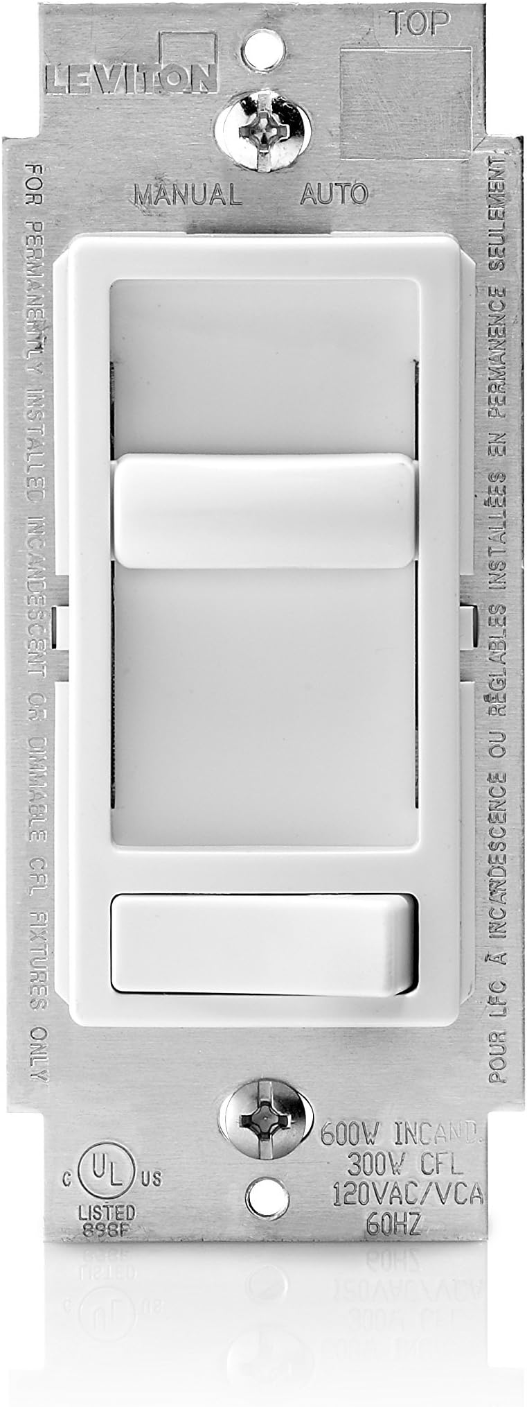 Leviton 6674-P0W SureSlide Universal 150-Watt LED and CFL/600-Watt ...