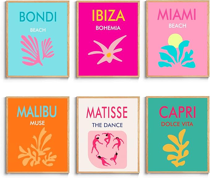 Amazon.com: XBYGIMI Preppy Room Decor Aesthetic Wall Art Prints -Set of ...