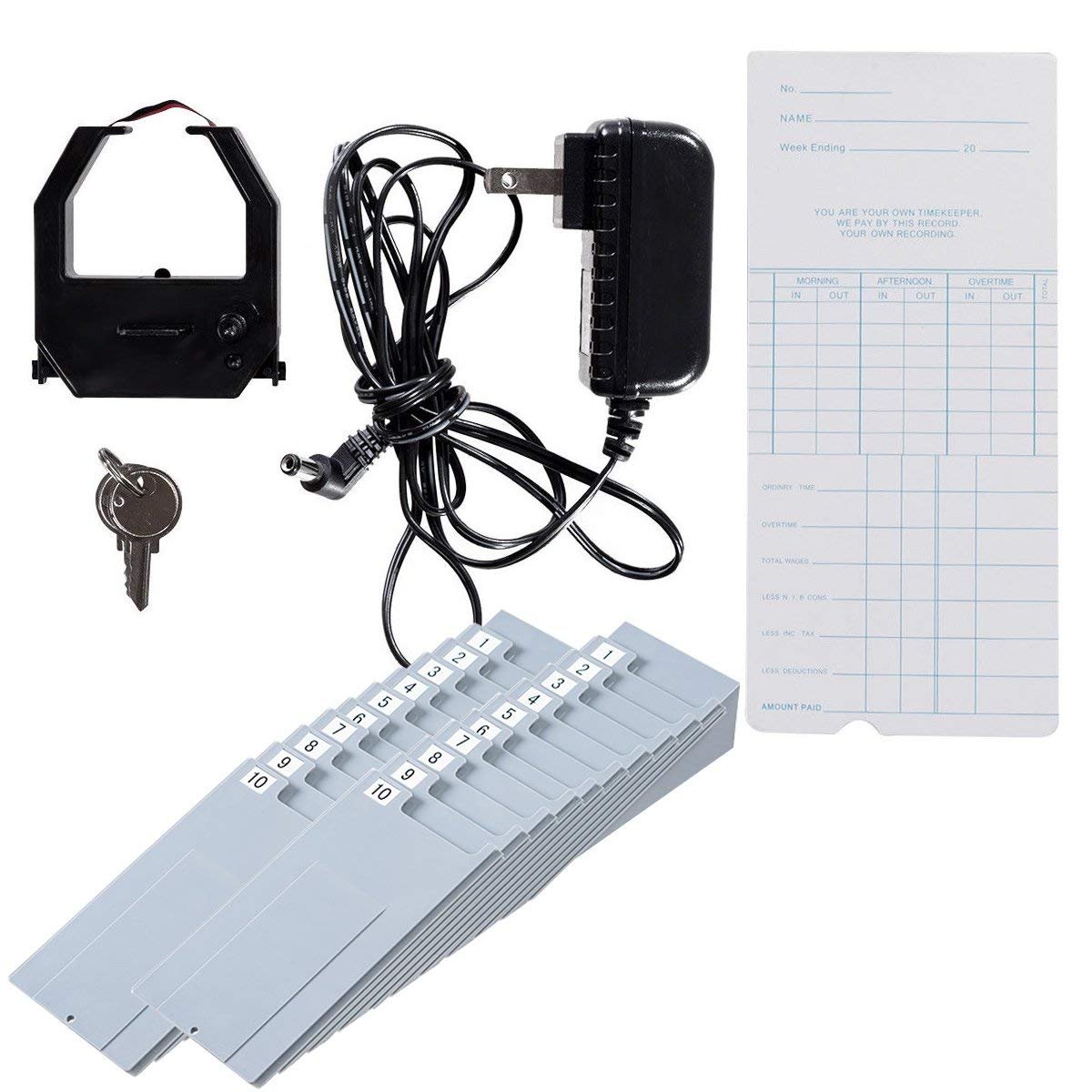 Amazon.com : Goplus Electronic Time Clock, Employee Time Recorder with ...