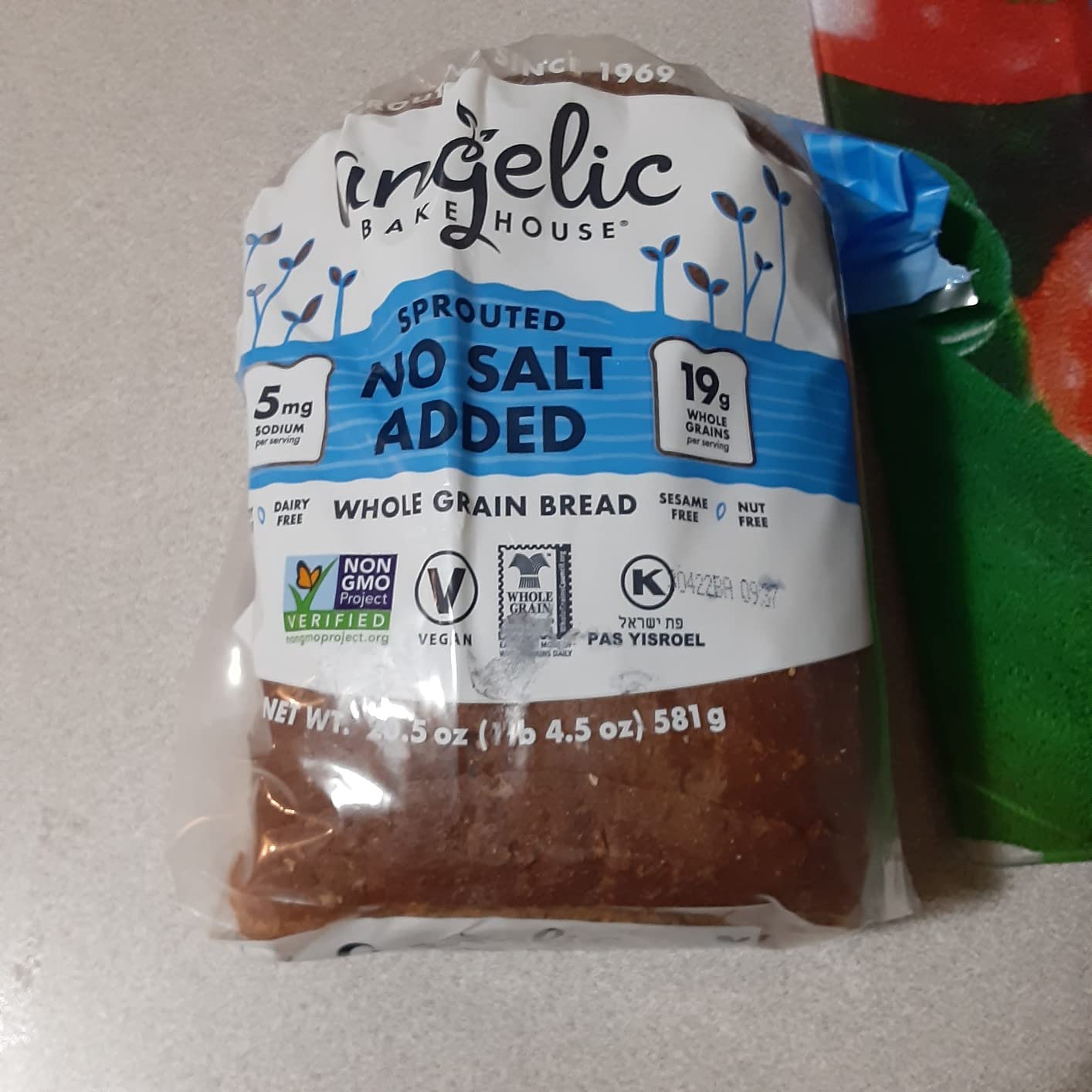 Amazon.com: Angelic Bakehouse No Added Salt Sprouted Whole Grain Bread ...