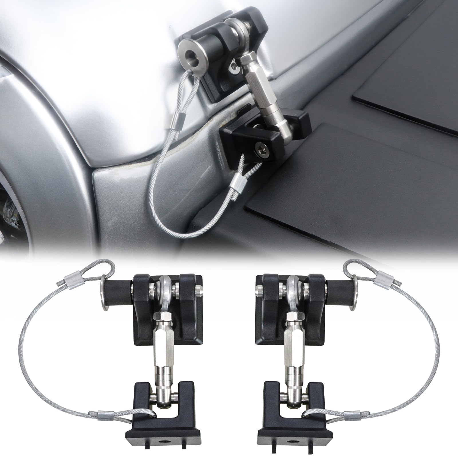 Amazon.com: JHD-TOGO for Jeep Wrangler JK Accessories Hood Latches Lock ...