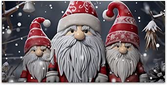 Amazon.com: Christmas Gnomes Lights Decorative Fluorescent Light Covers ...