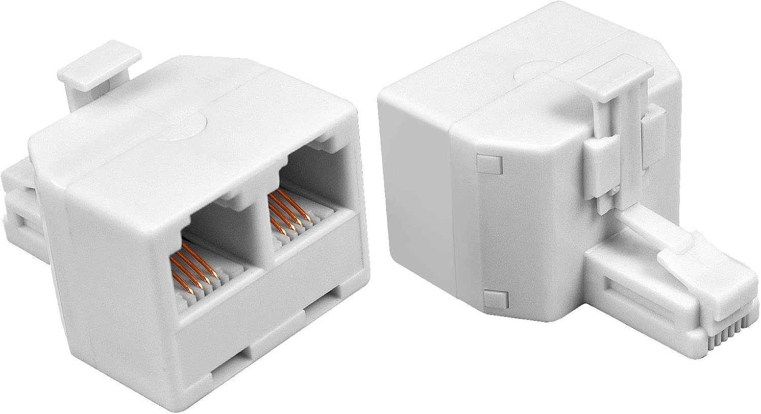 Amazon.com: Phone Jack Splitter, RJ11 6P4C Duplex Wall Jack Phone Line ...