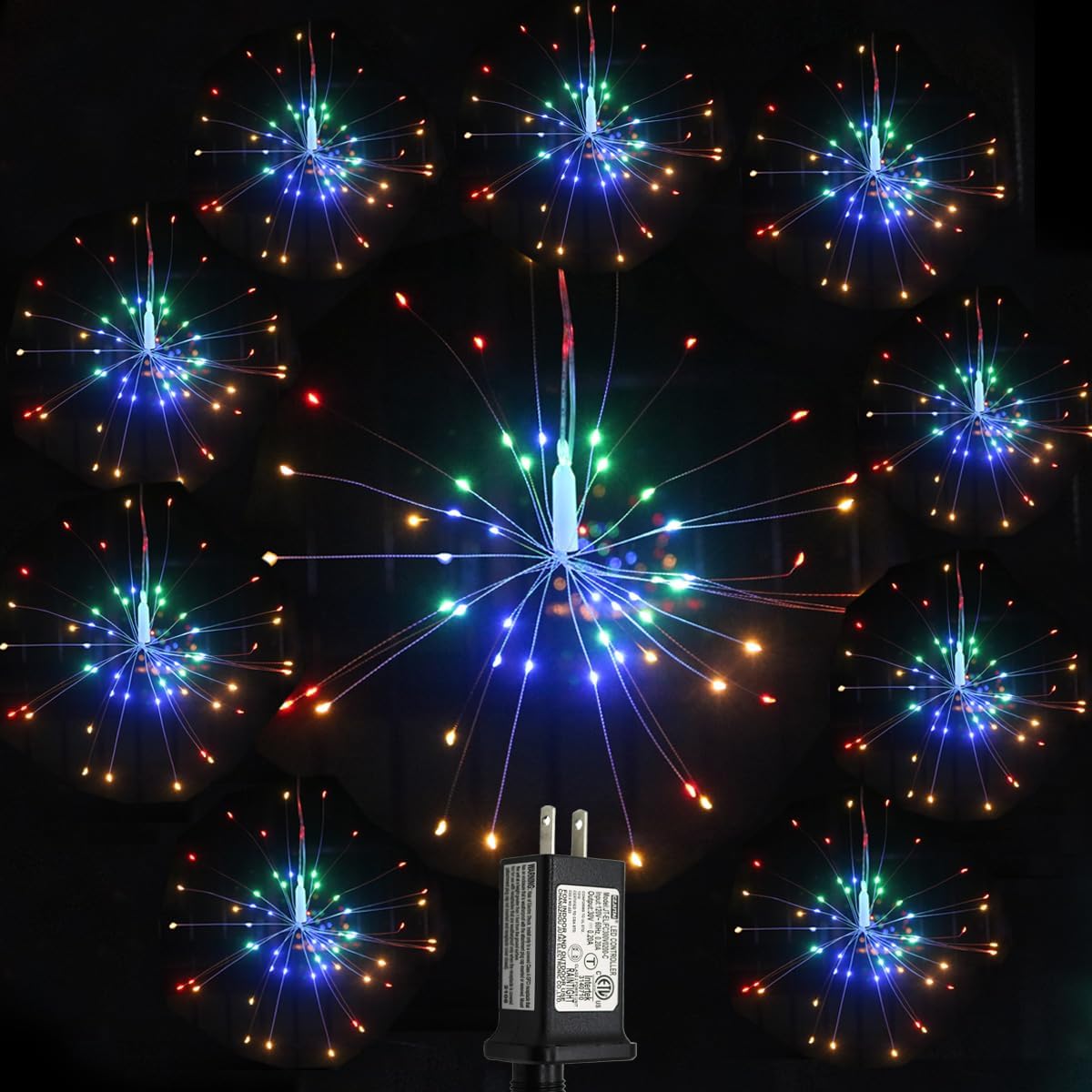 Dreamworth 10 Pcs Total 600 LED Firework Copper Wire Lights, Fairy ...