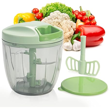Amazon.com: Manual Food Chopper – Manual Food Processor – Pull Cord ...