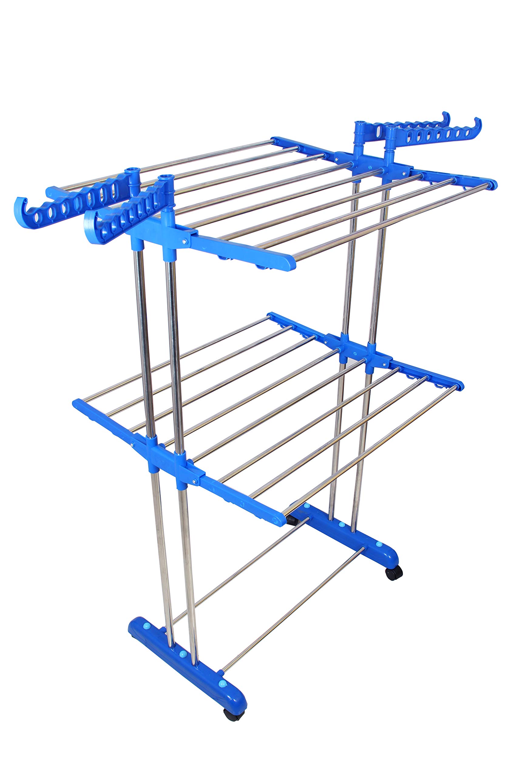 LAKSHAY 2 Tier Plastic Floor Cloth Dryer Stand Rich Look : Amazon.in ...