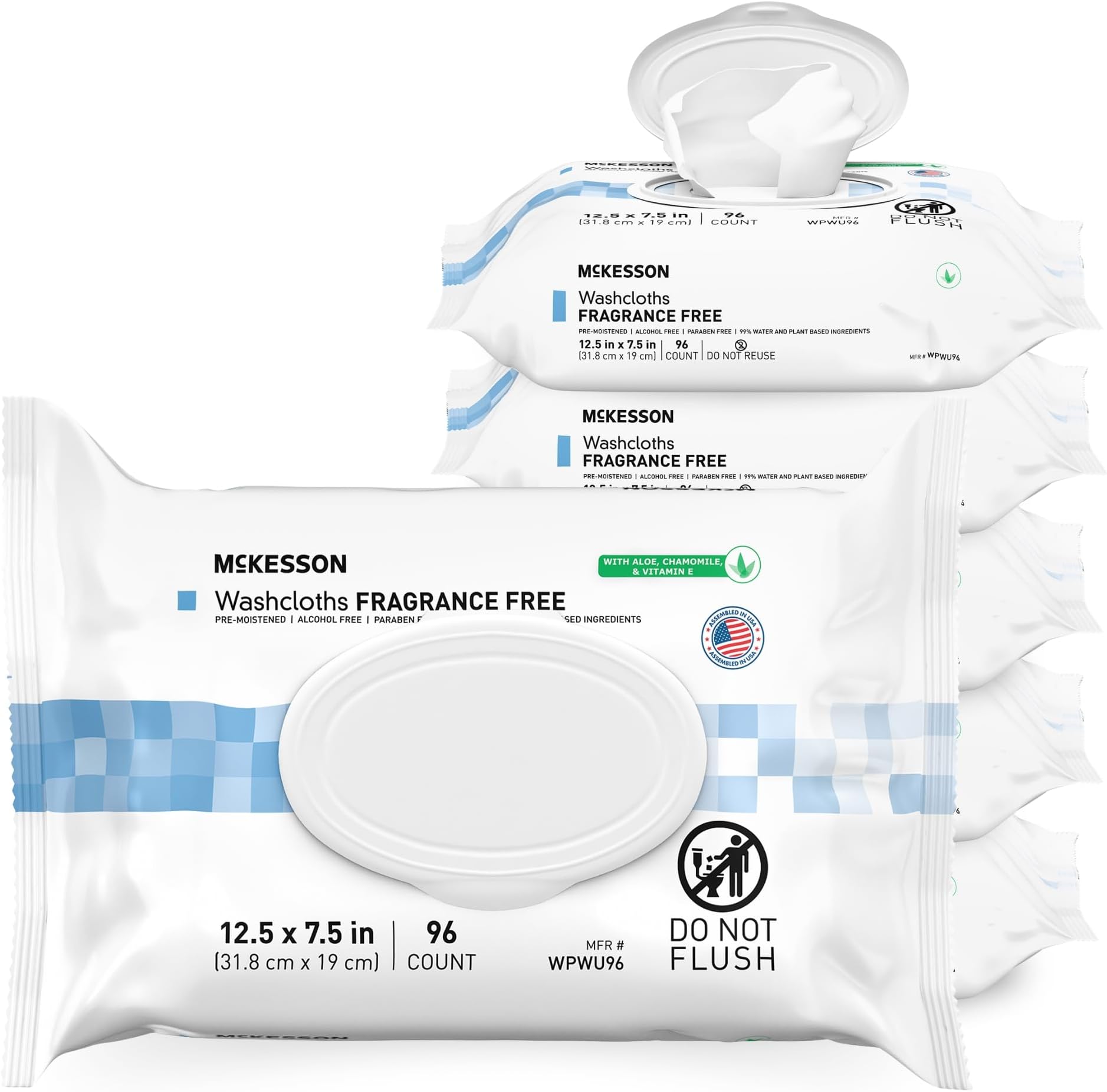 Amazon.com : Prevail Fragrance Free Soft Pack Adult Washcloths - Unisex ...