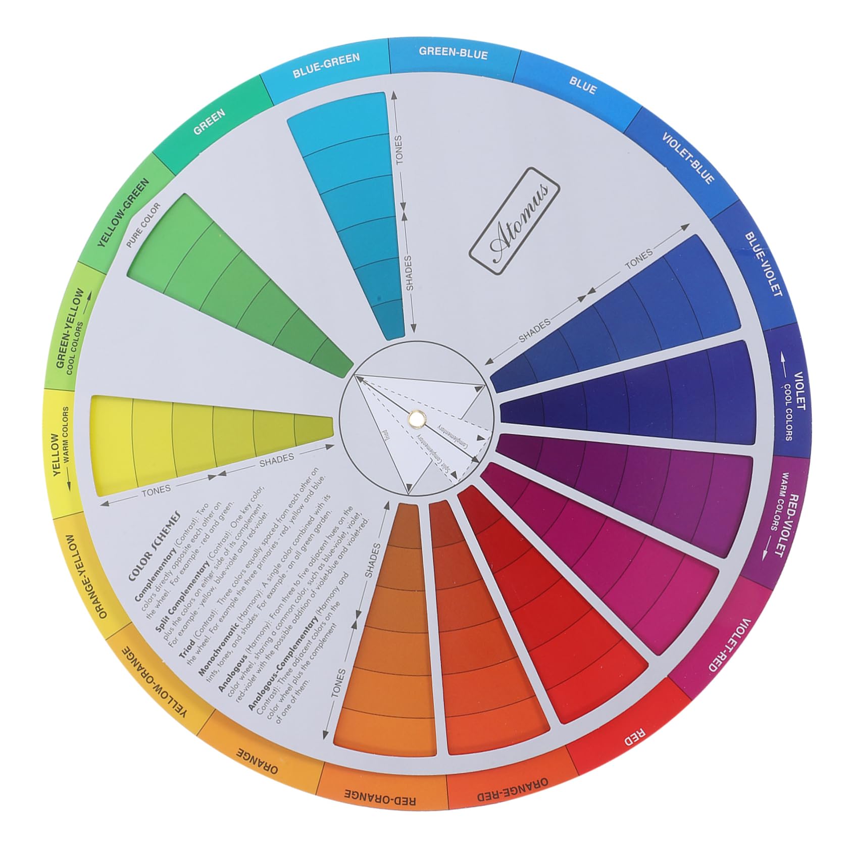 STOBOK Gradient Color Wheel Color Board Chart Color Chart Interior ...