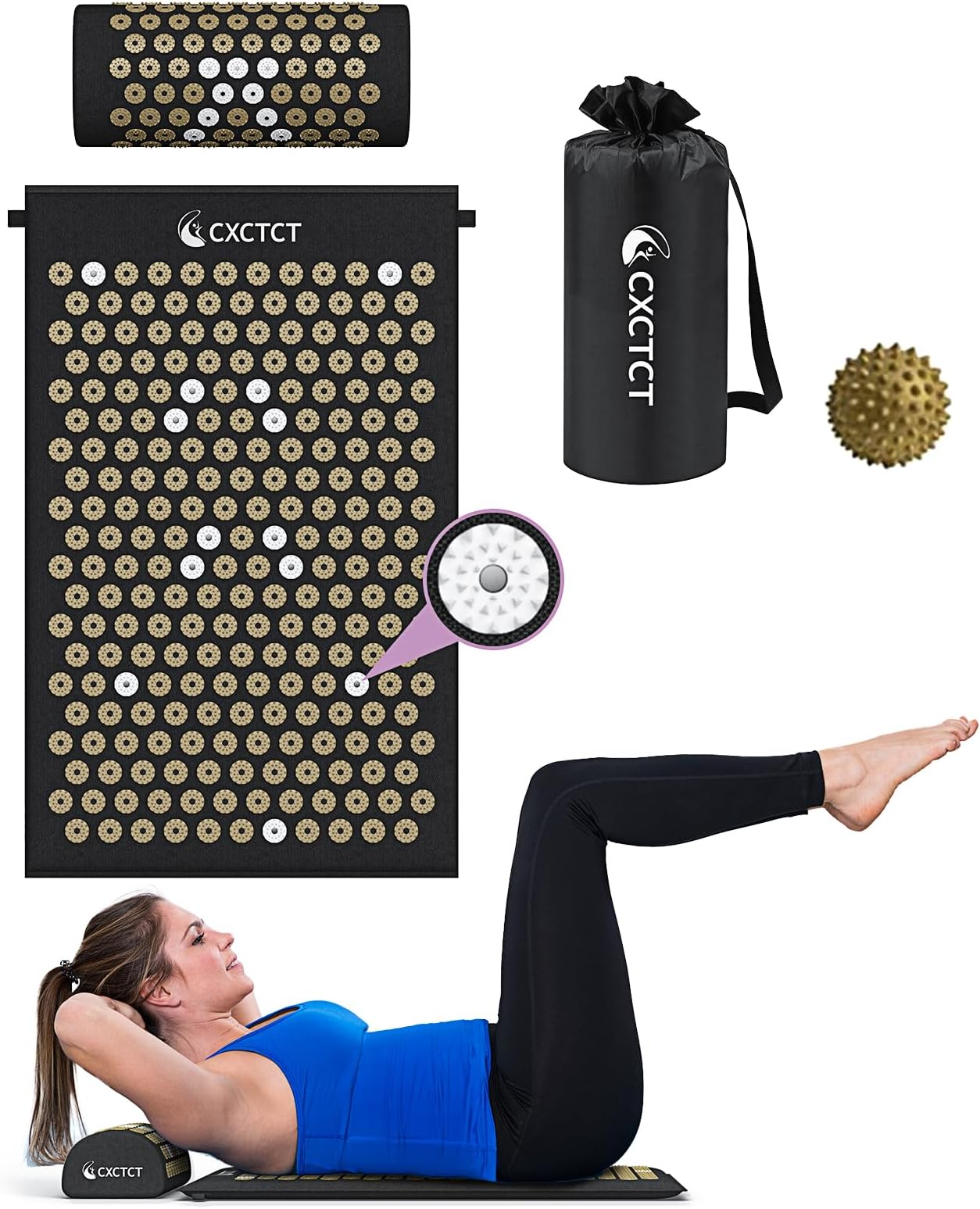 Amazon.com: Acupressure Point Acupressure Mat Set Soothing and Relaxing ...
