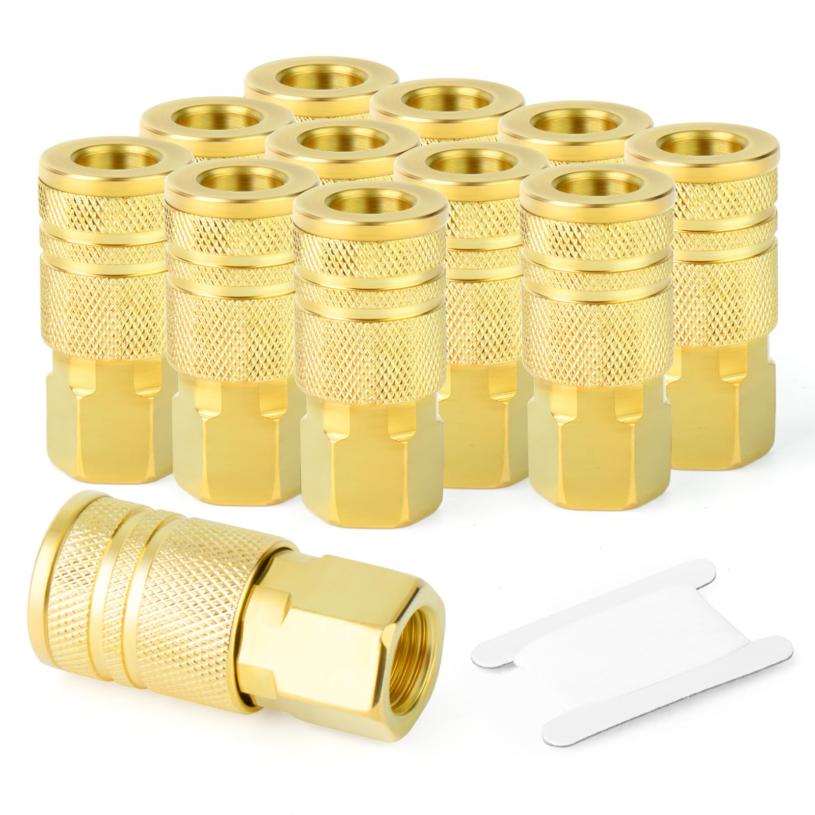 Buy rass 12PCS 1/4-Inch Female Industrial Coupler,1/4 Inch NPT Female ...
