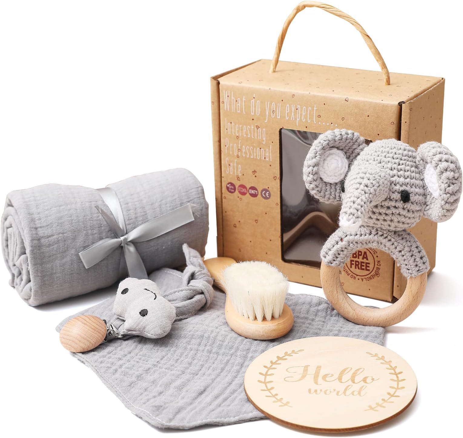 Amazon.com : Baby Gift Set for Newborn - 6 PCS Newborn Baby Essentials ...