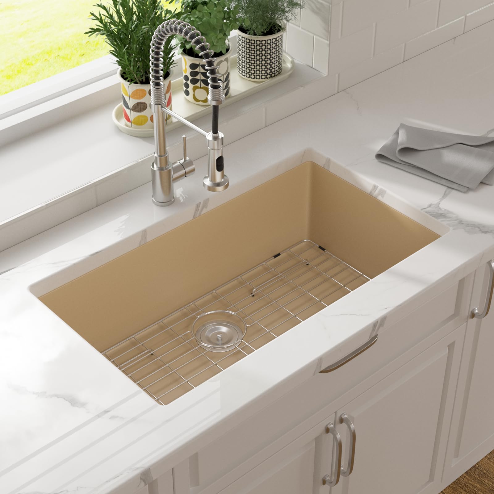 Snapklik.com : Lordear Marble Coating Finish Kitchen Sink 32 Inch ...