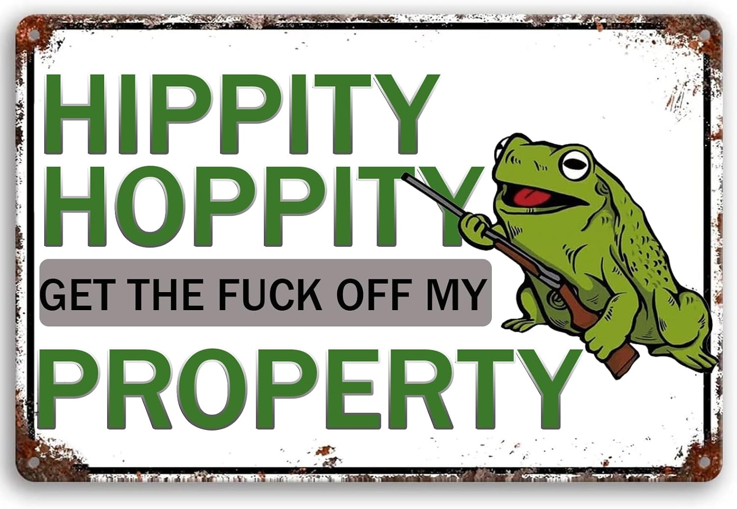 Amazon.com: ETTIBETRENDY Funny Metal Sign Frog Decor No Trespassing ...