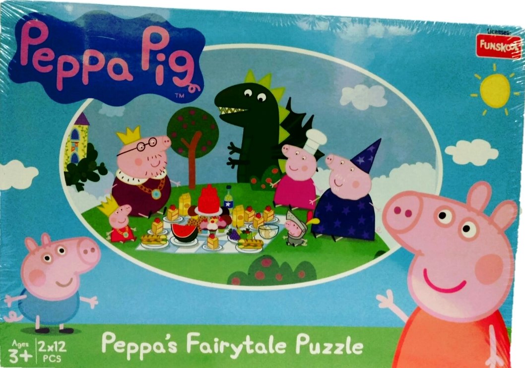 Buy Funskool-Peppa Pig Fairy Tale 2In1,Educational,2x12 Pieces,Puzzle ...