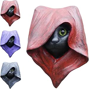 Amazon.com: Mystical Black Cat Sculpture – Hand-Painted Hooded Black ...