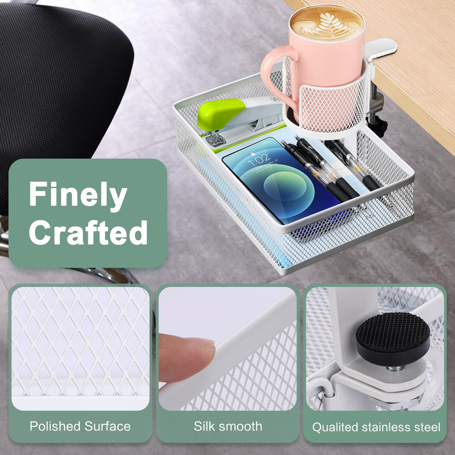 Snapklik.com : ROSYLINE 360rotation Under Desk Drawer, Drawer Under ...