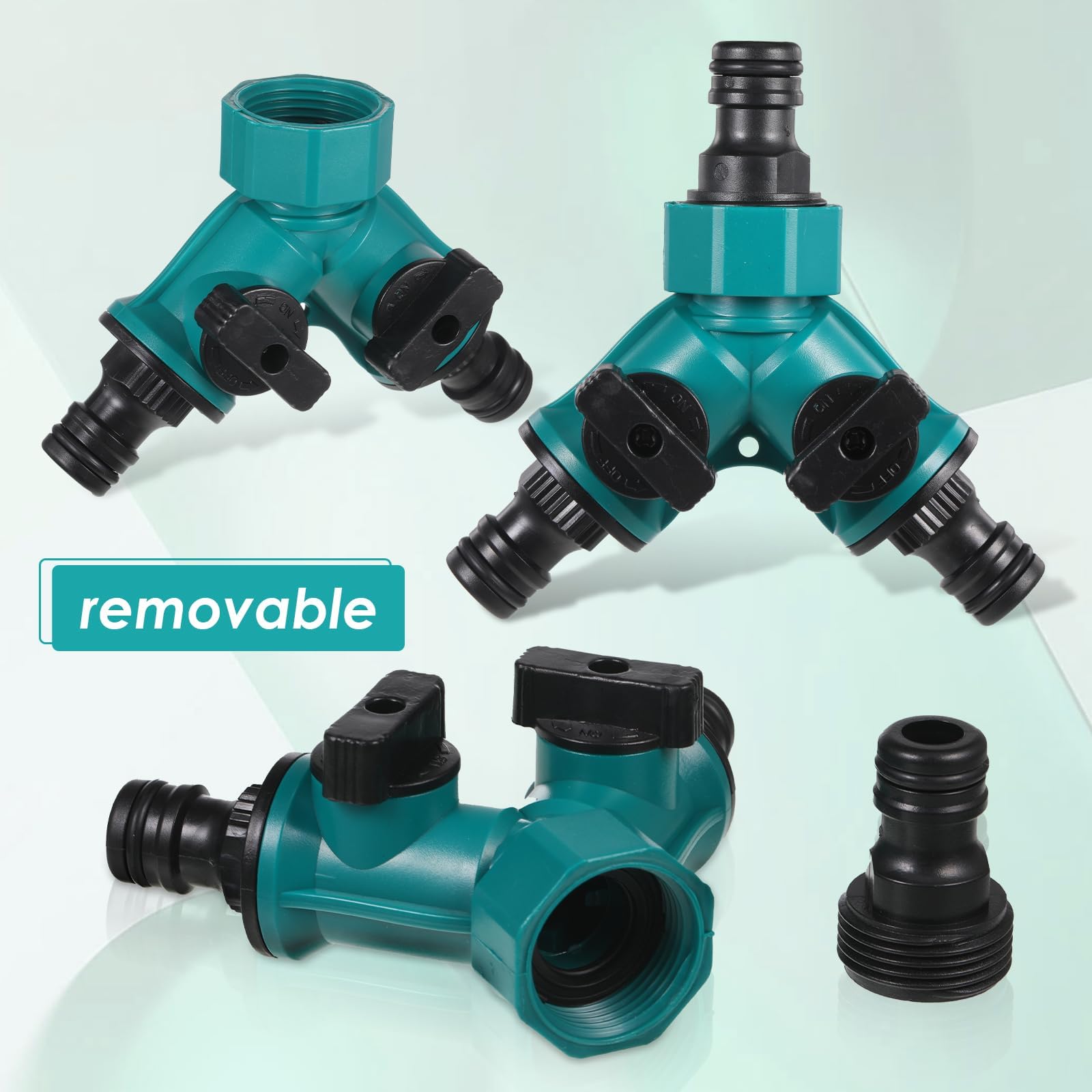 ZAPNIYL Garden Hose Splitter Tap Splitter Y-Splitter Connection with ...