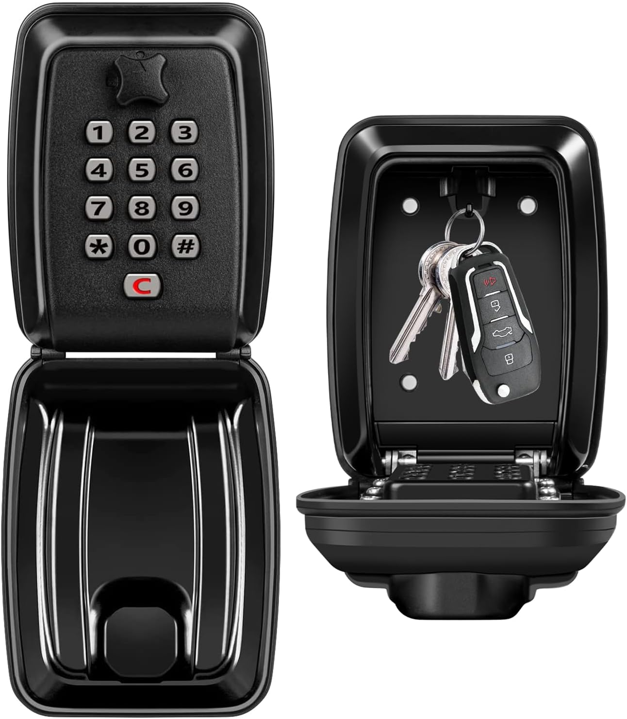 Faneam Large Key Safe Box Wall Mounted Key Lock Box 12-Digit ...