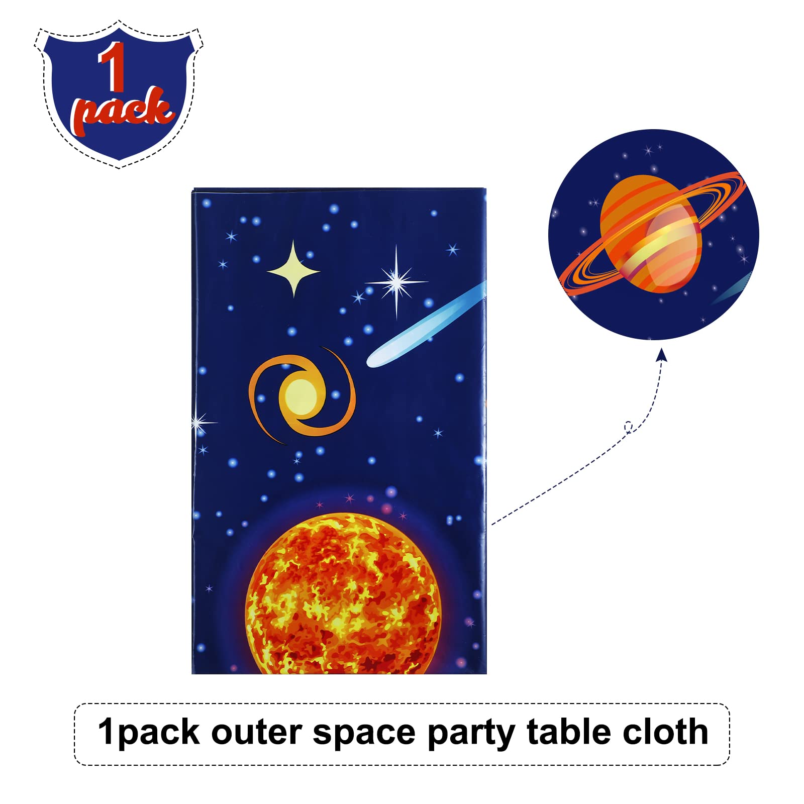 Plastic Space Theme Tablecloth Oudain Galaxy Space Tablecloths - 6-Pack ...
