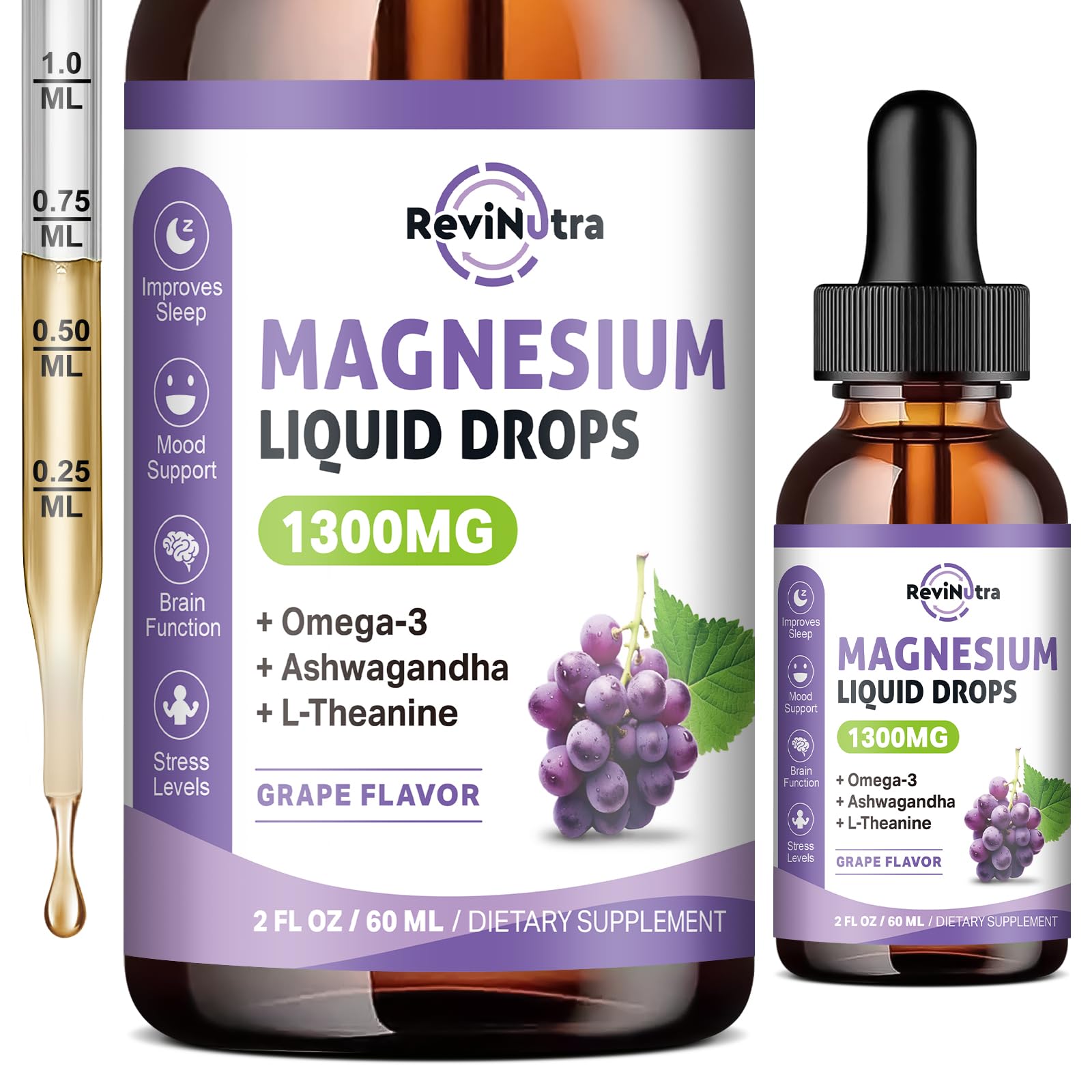 Amazon.com: Triple Magnesium Complex Liquid Drops - 1300mg Magnesium ...