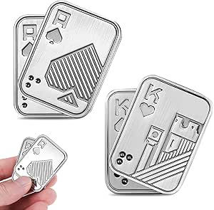 Amazon.com: Guiqulai 2 Pcs Metal Poker Fidget Slider,Magnetic EDC ...