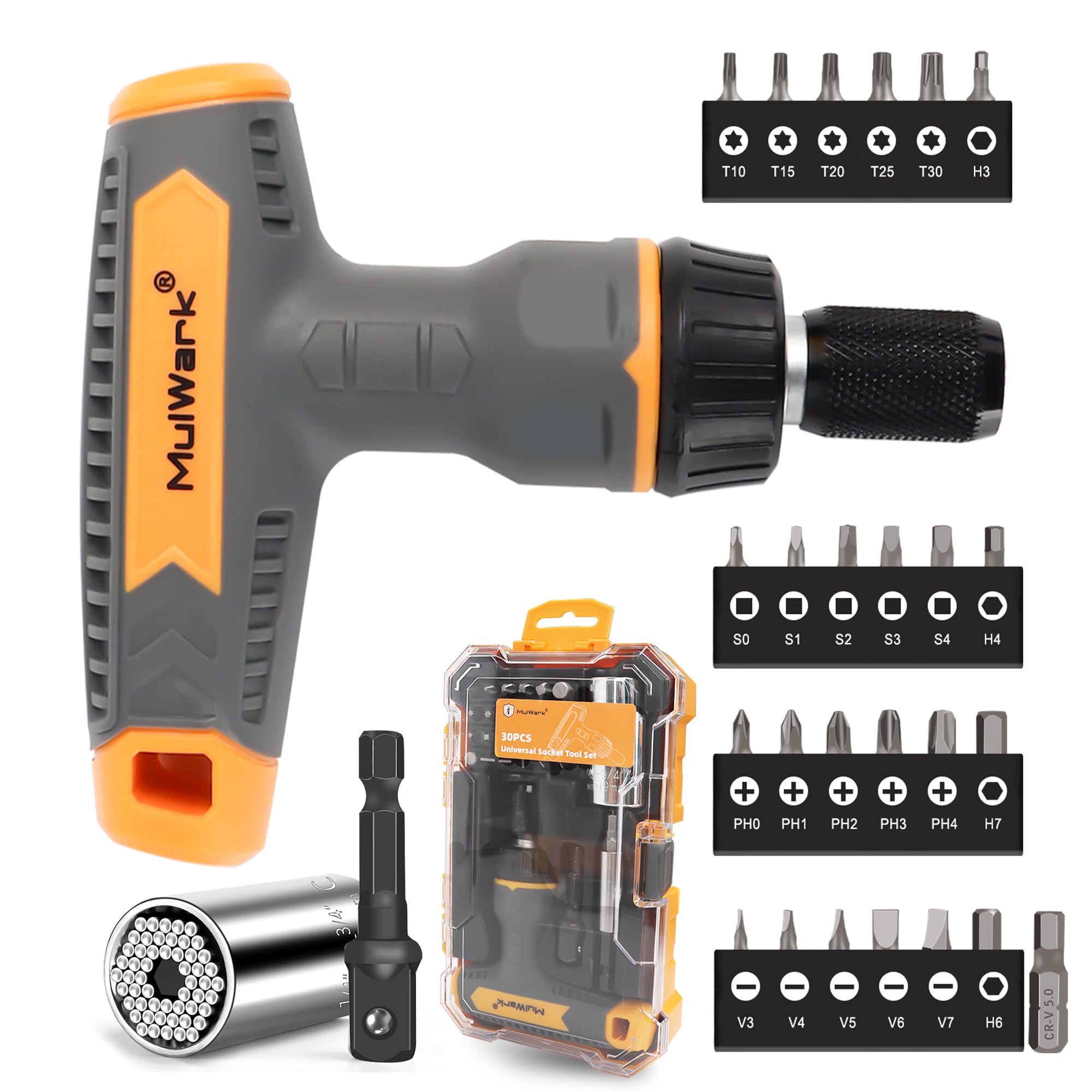 Snapklik.com : MulWark 30PC Super Universal Socket Tool - Magnetic ...