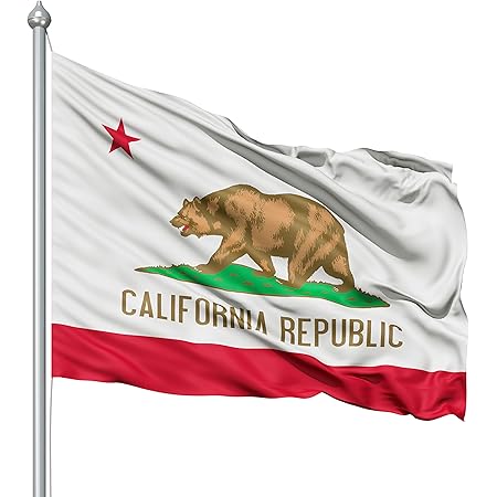 Amazon.com : Anley Pack of 2 Fly Breeze 4x6 Foot California State Flag ...