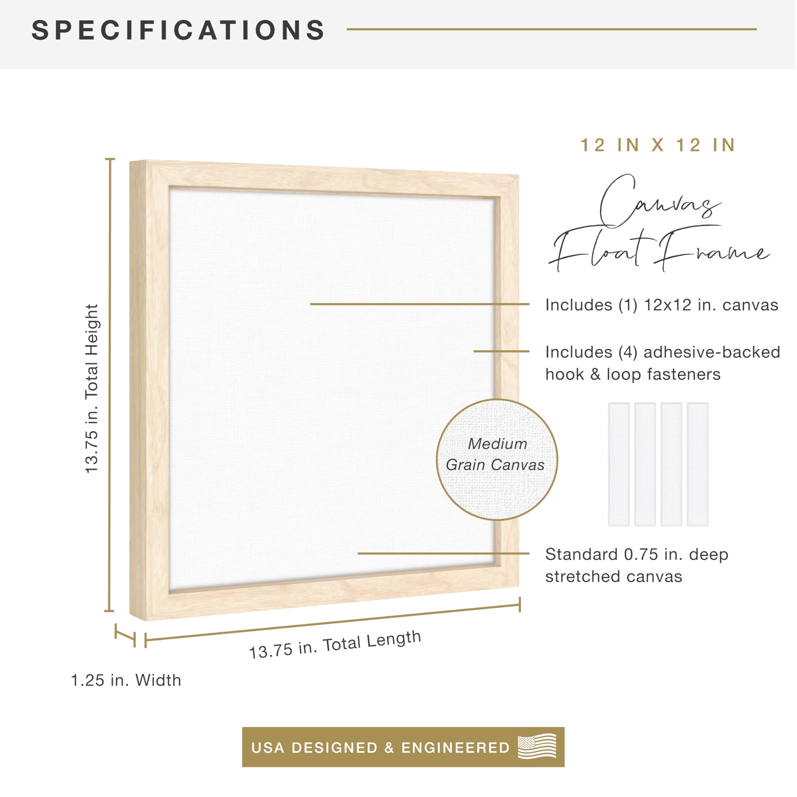 Snapklik.com : MCS Floating Canvas Frame, Art Frames For Canvas Paintings