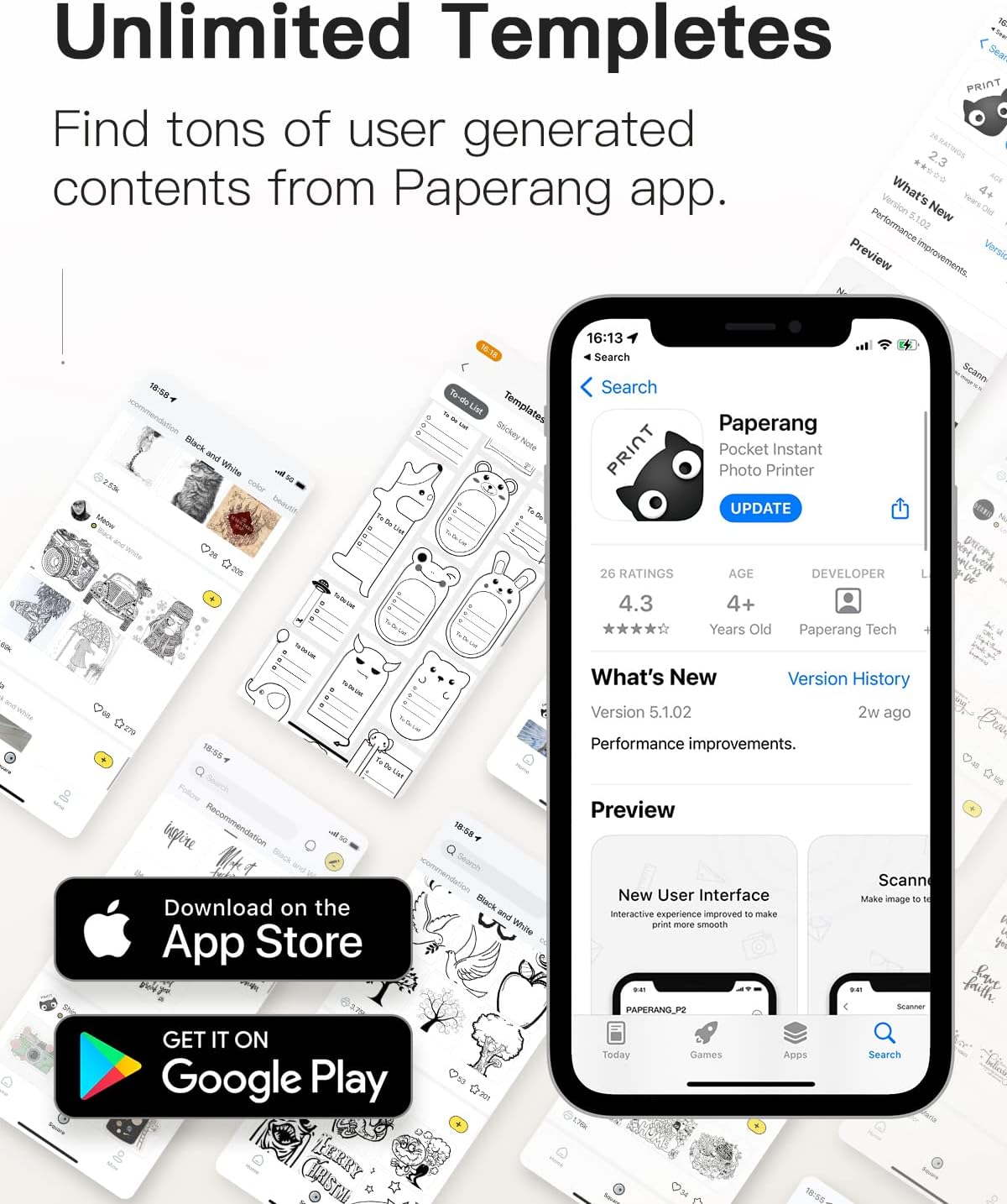 ایگرد | قیمت و خرید Paperang P3 Portable Printer, 300 DPI Thermal Label ...