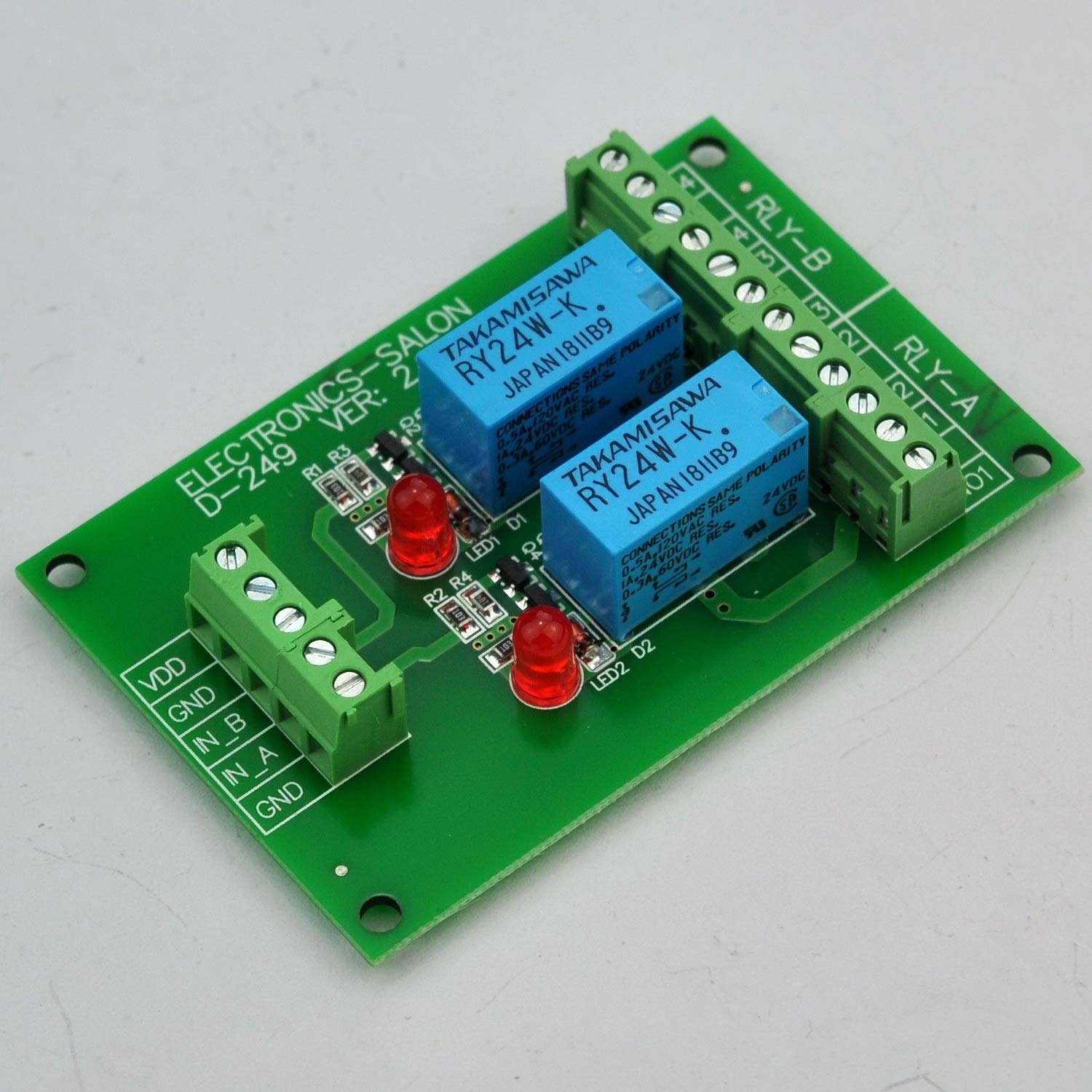 Snapklik.com : Electronics-Salon 2 DPDT Signal Relay Module Board