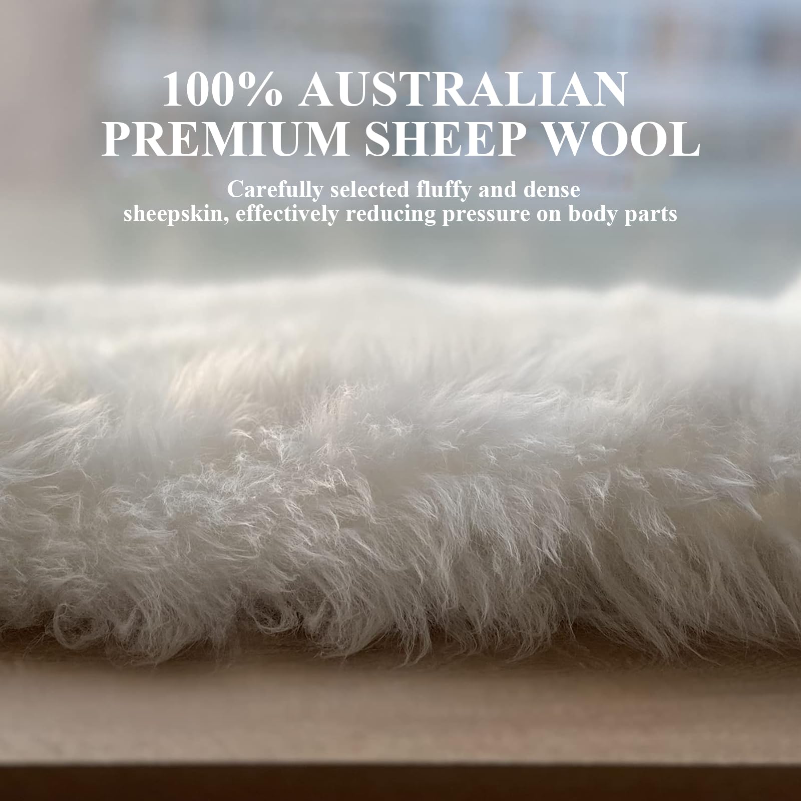 Bandkos Genuine Australian Merino Sheepskin Rug, Fluffy Irregular ...