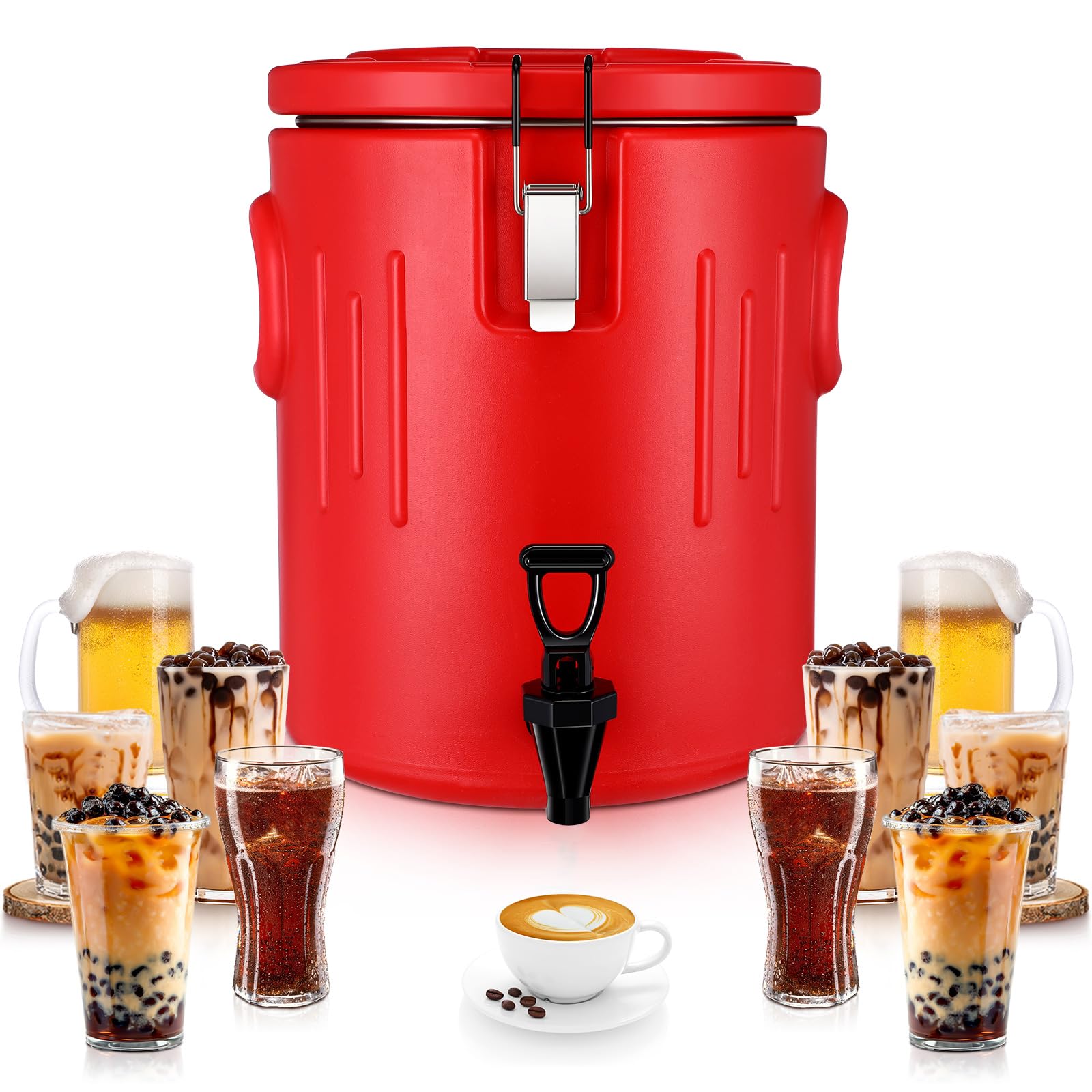 Nuogo 3.5 Gallon Insulated Beverage Dispenser with Stainless Steel ...