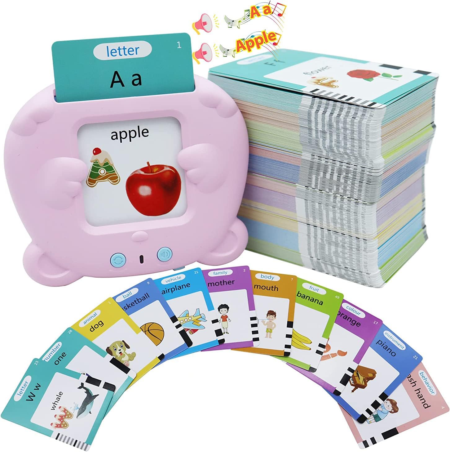 Wemart 510PCS Talking Flash Cards, Audible Flash Cards with Sound ...