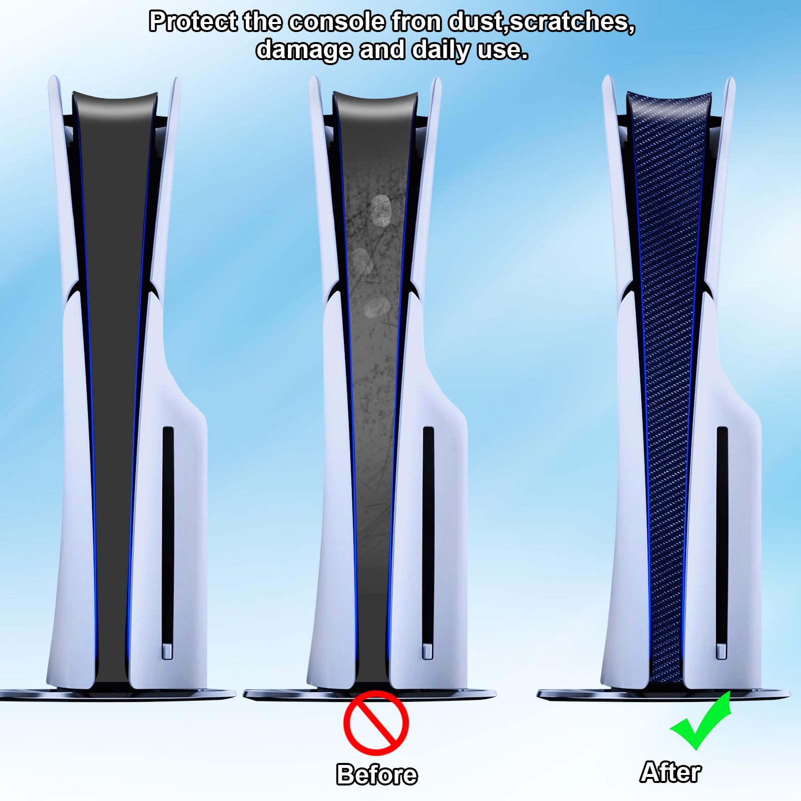 Snapklik.com : For PS5 Slim Console Middle Skin, 2023 PS5 Slim Disc ...