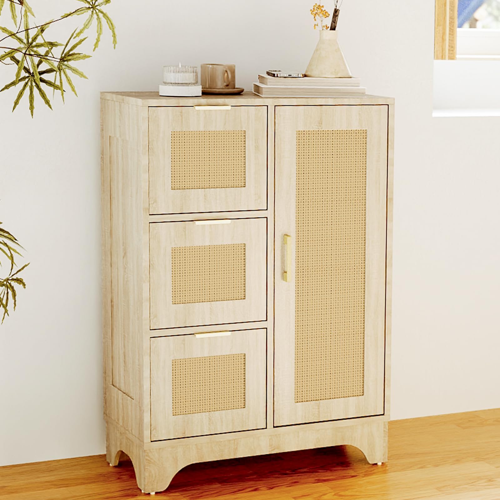Dining Table DORTALA Kitchen Buffet Sideboard - White Storage Cabinet ...