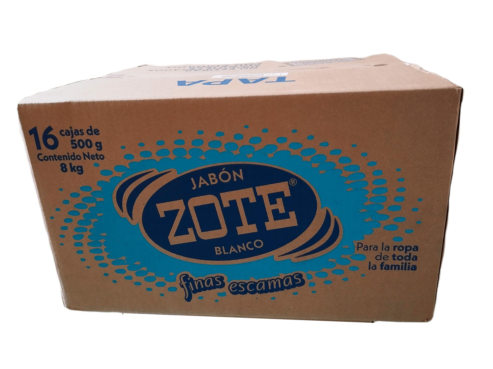 Zote Jabon Escamas Blanco, 500g - Caja de 16 : Amazon.com.mx: Belleza
