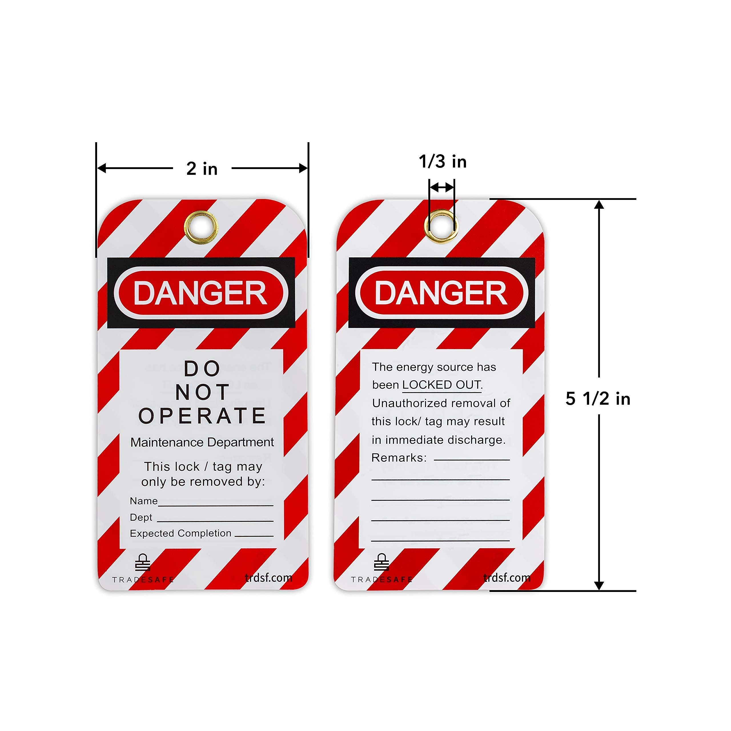 TRADESAFE Lock Out Tag Out Lock Hasp with Lockout Tagout Tags. 6 Pack ...