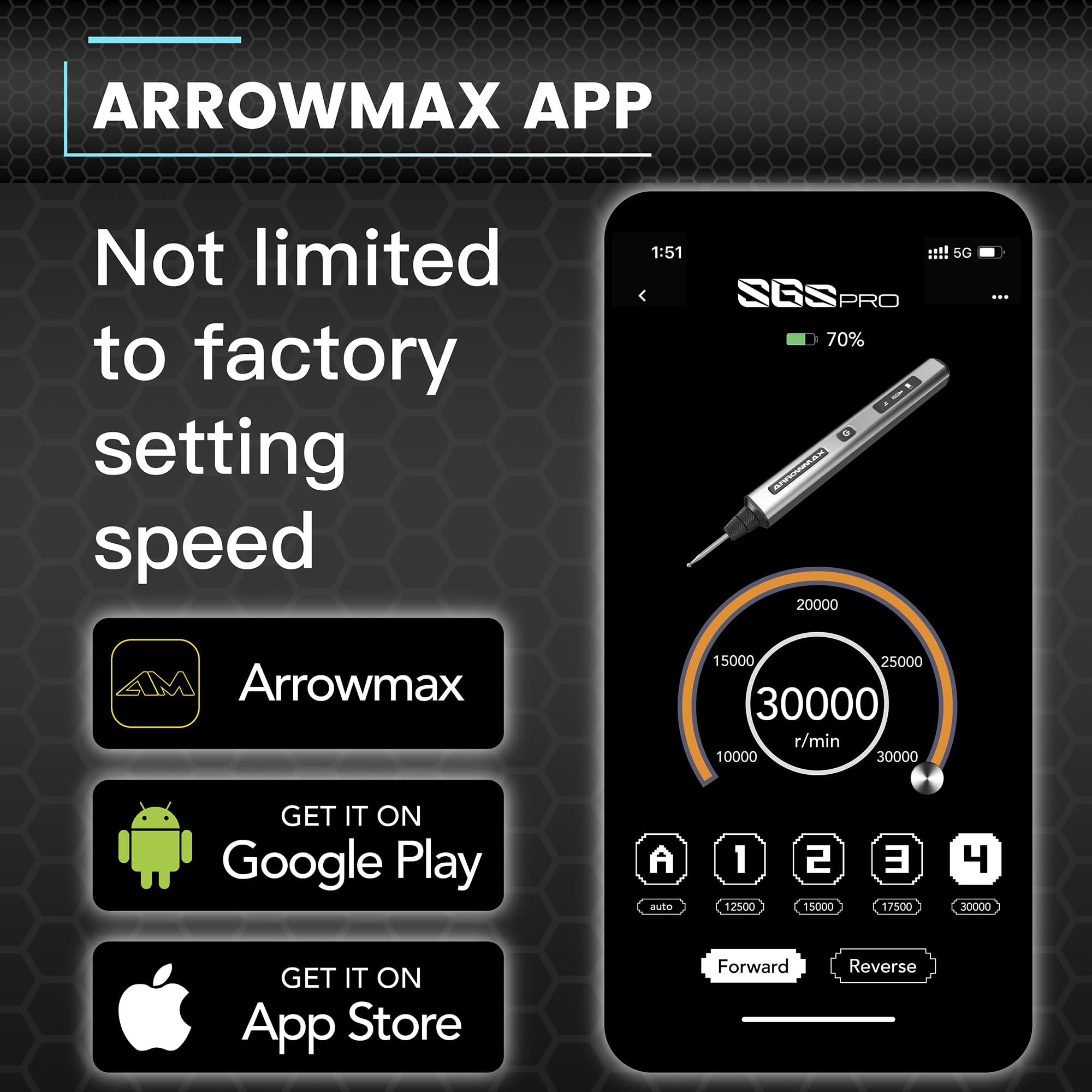 AM ARROWMAX Electric Engraving Pen, Polishing Pen with 42 Bits ...