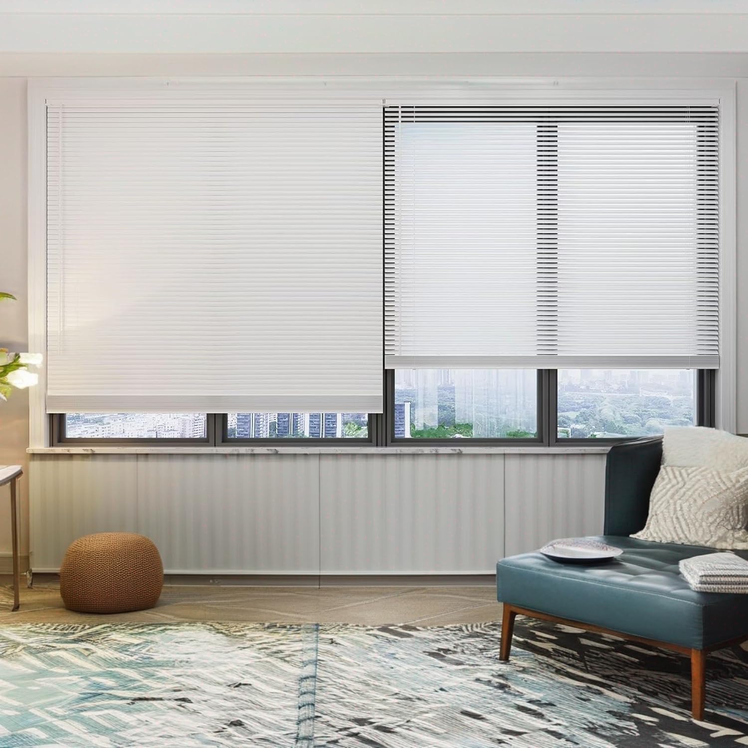 Amazon.com: Mini Aluminum Windows Blinds Cordless for Windows Fits ...