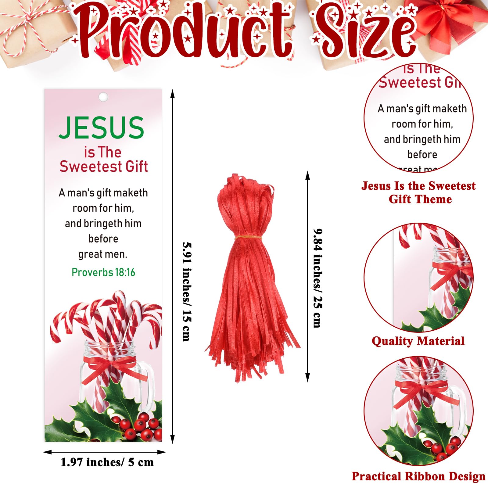 Snapklik.com : Cholemy 200 Pcs Jesus Is The Sweetest Gift Christmas ...