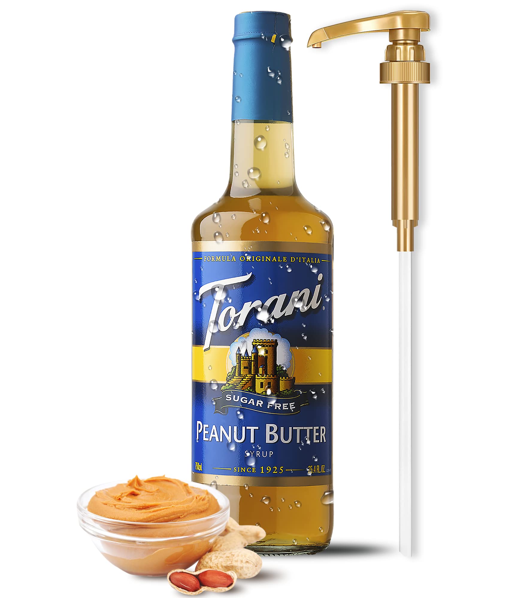 Amazon.com: Torani Sugar Free Peanut Butter Syrup with Little Squirt ...